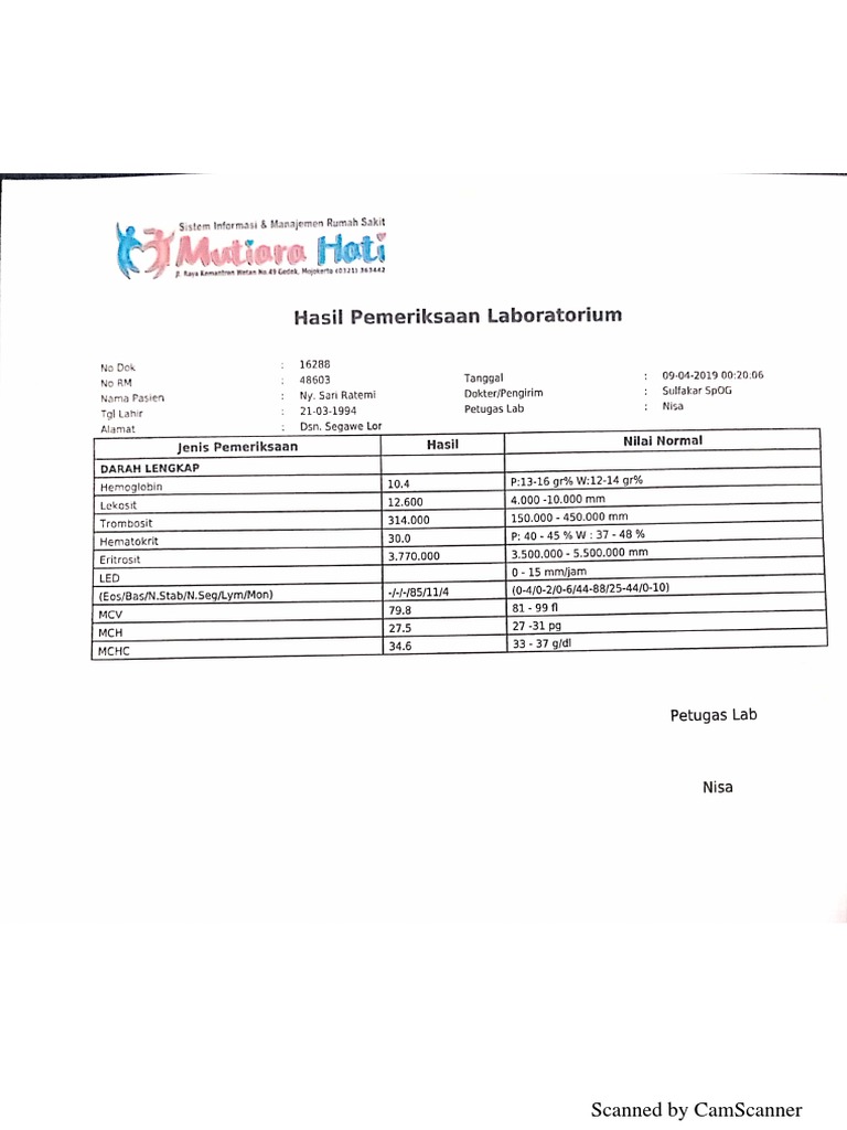 Hasil Lab | PDF