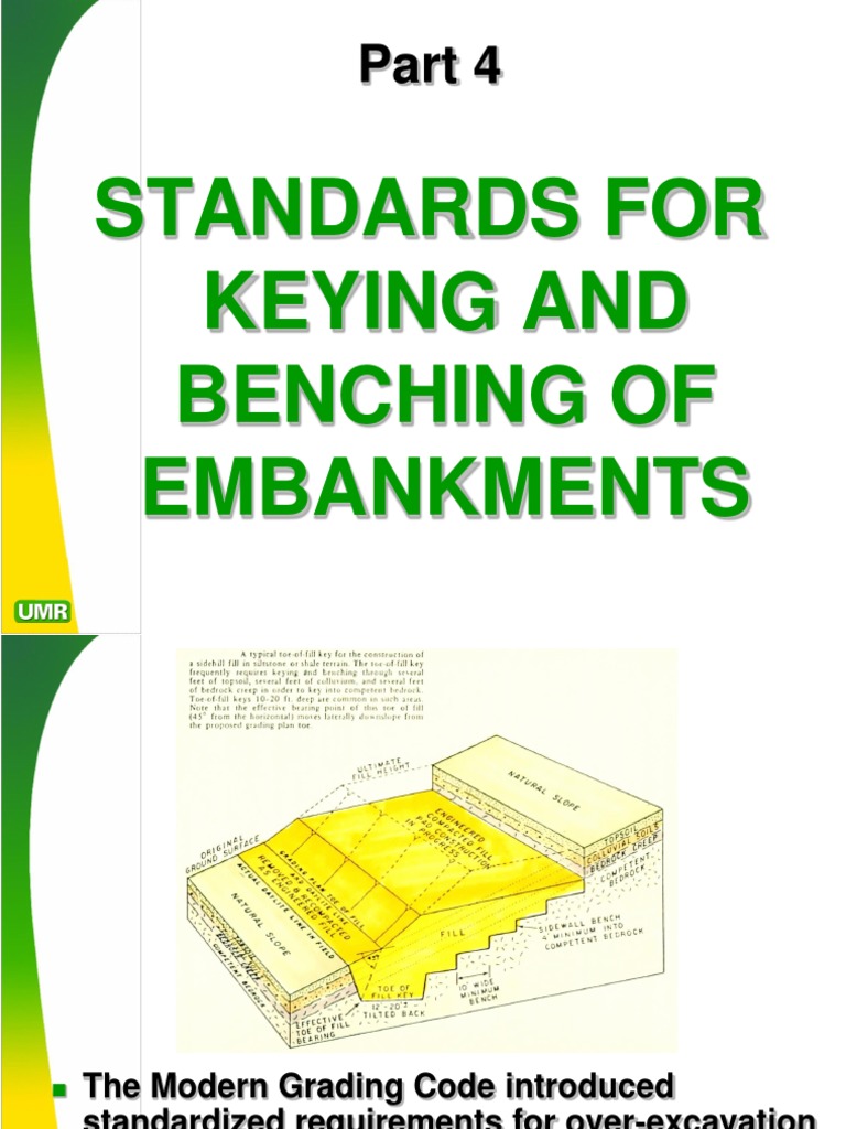 Standards For Keying and Benching of Embankments | PDF