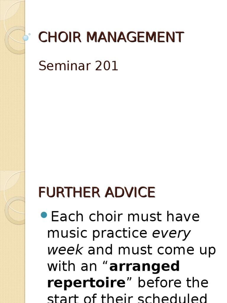 Choir Management | PDF | Mass (Liturgy) | Choir
