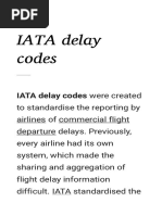 Standard Iata Delay Codes Ahm730 PDF | PDF | Airport | Air Traffic Control