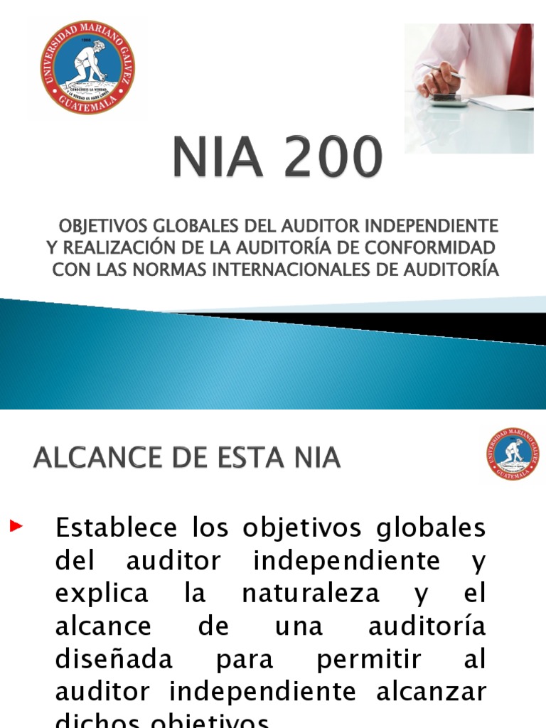 Presentacion Nia 200 | PDF | Auditoría | Contralor