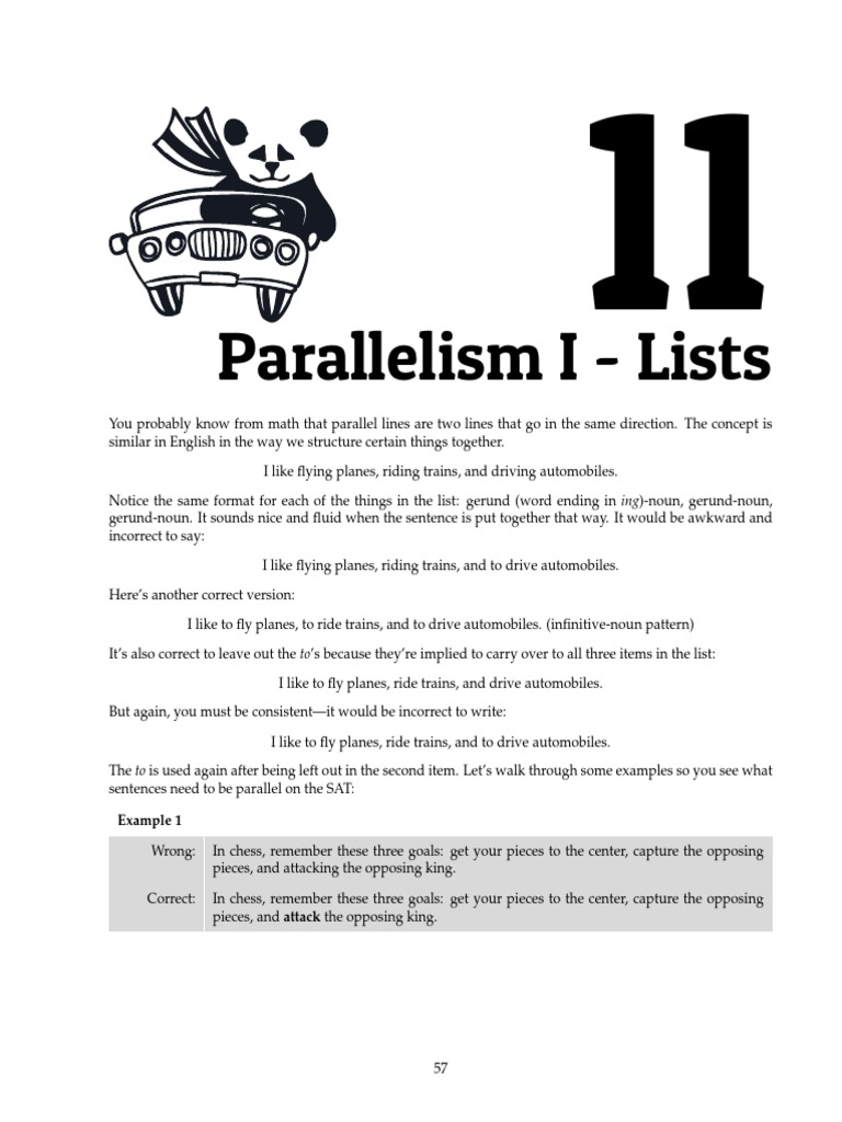 Sat Writing Parallelism Chapter | PDF