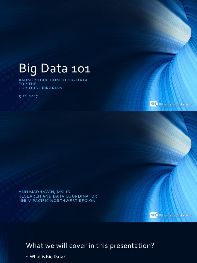 Big Data 101 | PDF | Big Data | Electronic Health Record