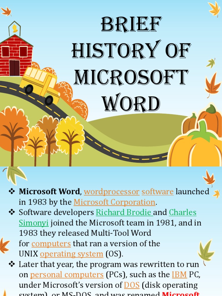 Brief History of Microsoft Word | PDF | Microsoft Word | Tab (Gui)