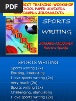 Sports Lingo in Filipino Writing | PDF