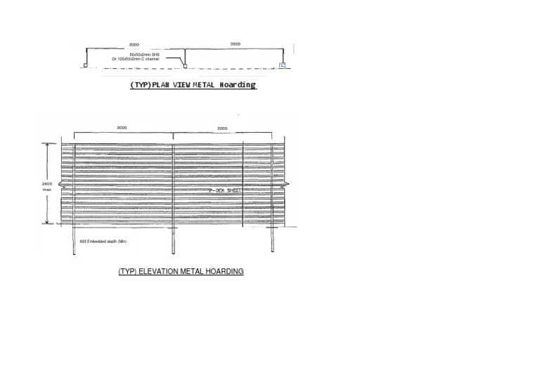 (Typ) Plan View Metal Hoarding | PDF