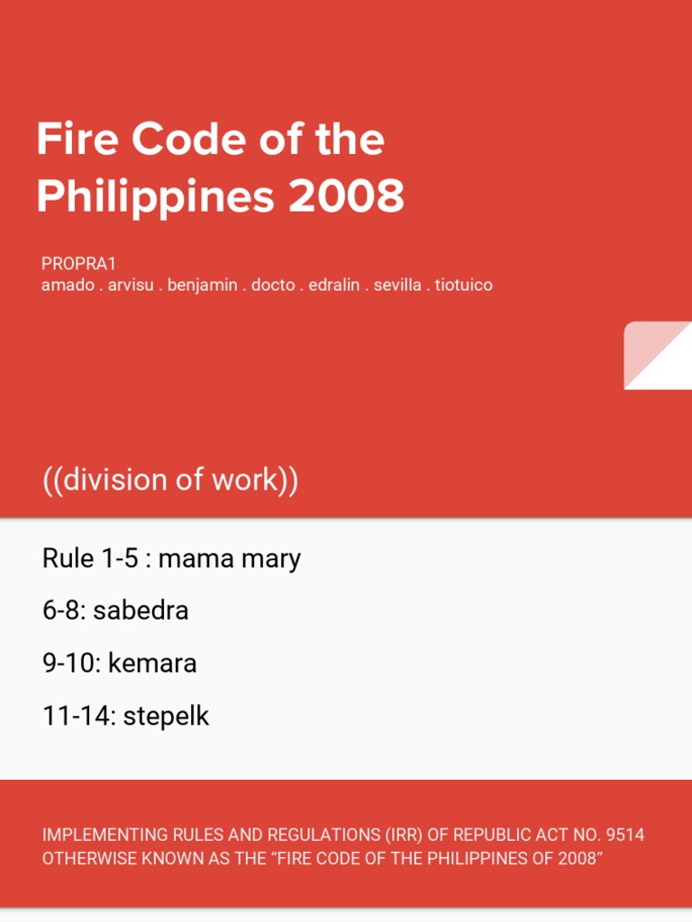Fire Code of The Philippines 2008 PDF | PDF | Fire Safety | Fires