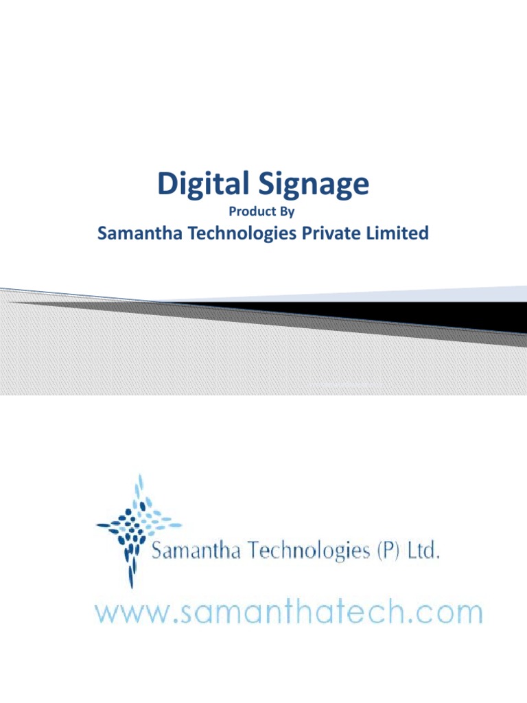 Digital Signage for Businesses | PDF | Business | Streaming Media