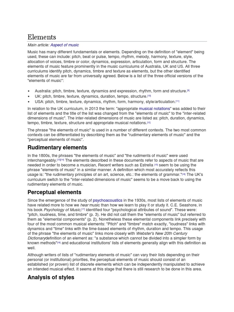 Elements | PDF | Funk | Music