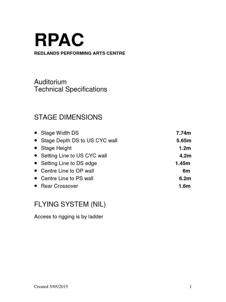 QSC Acoustic Design for RPAC | PDF | Sound Production | Audio Electronics