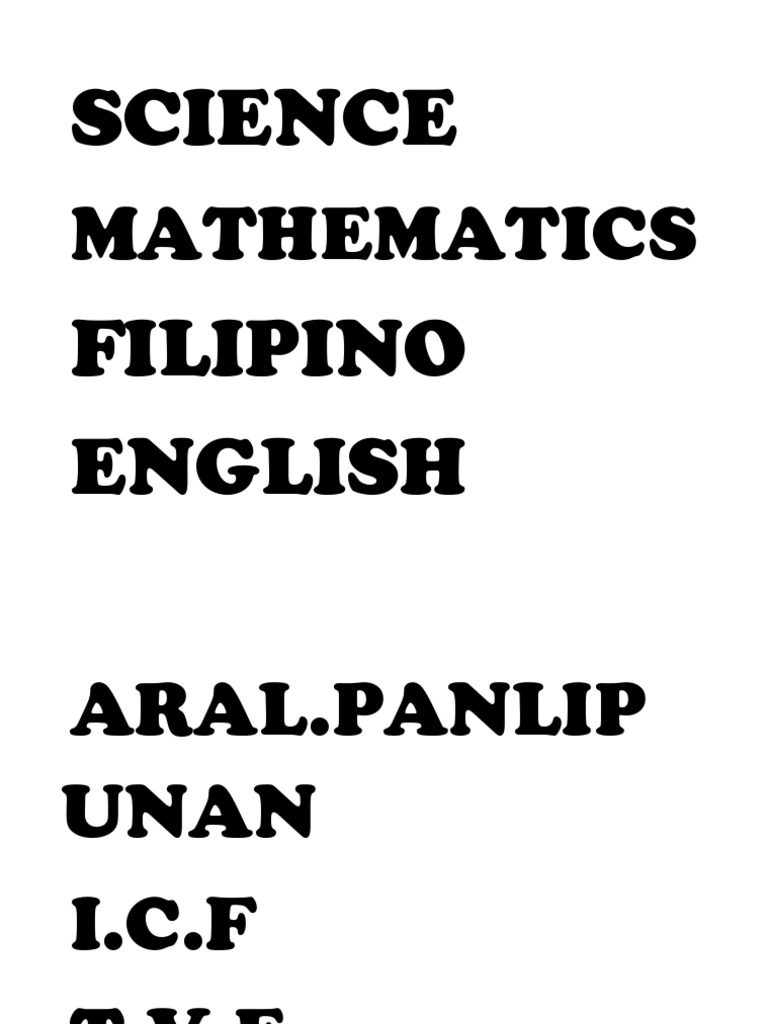 Science Filipino English: Mathematics | PDF