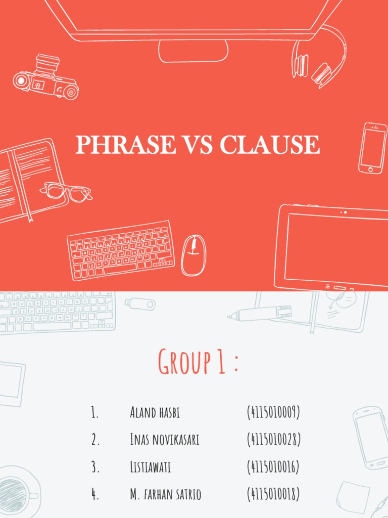 Phrases Vs Clauses | PDF | Clause | Phrase
