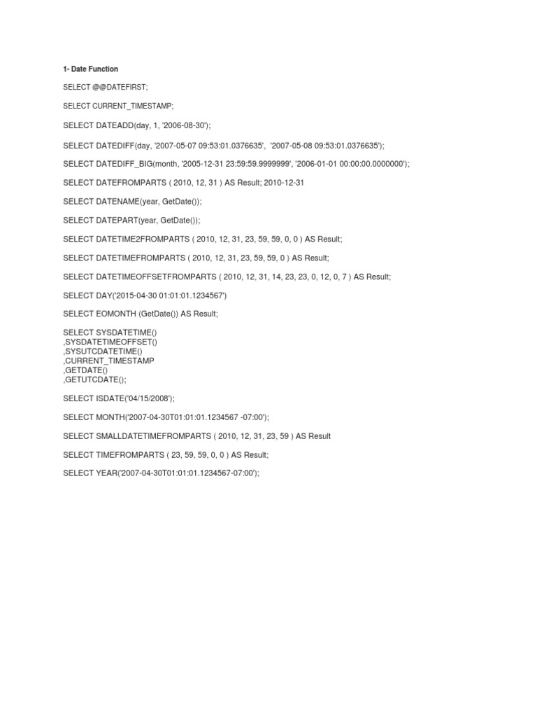 SQL Server Notes | PDF | Data | Data Management