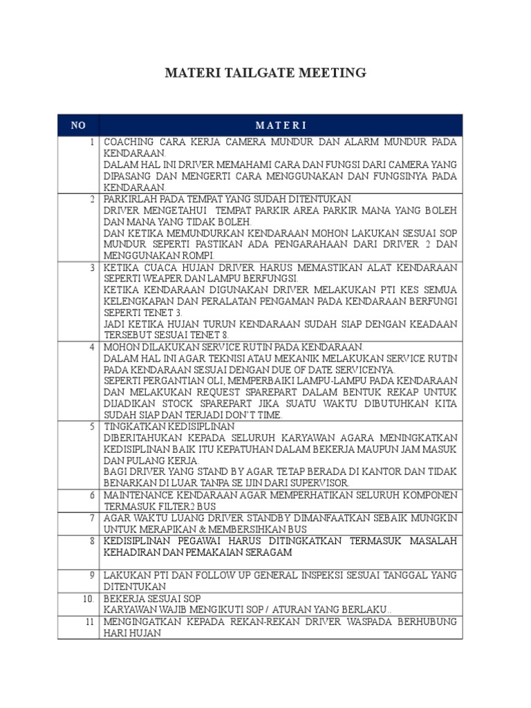 Materi Meeting | PDF