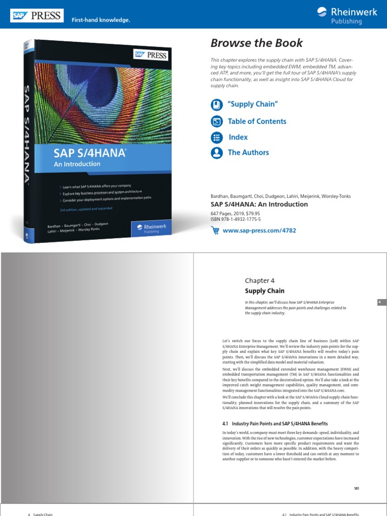 Reading Sample Sappress 1775 Saps4hanaintroduction | PDF | Sap Se ...