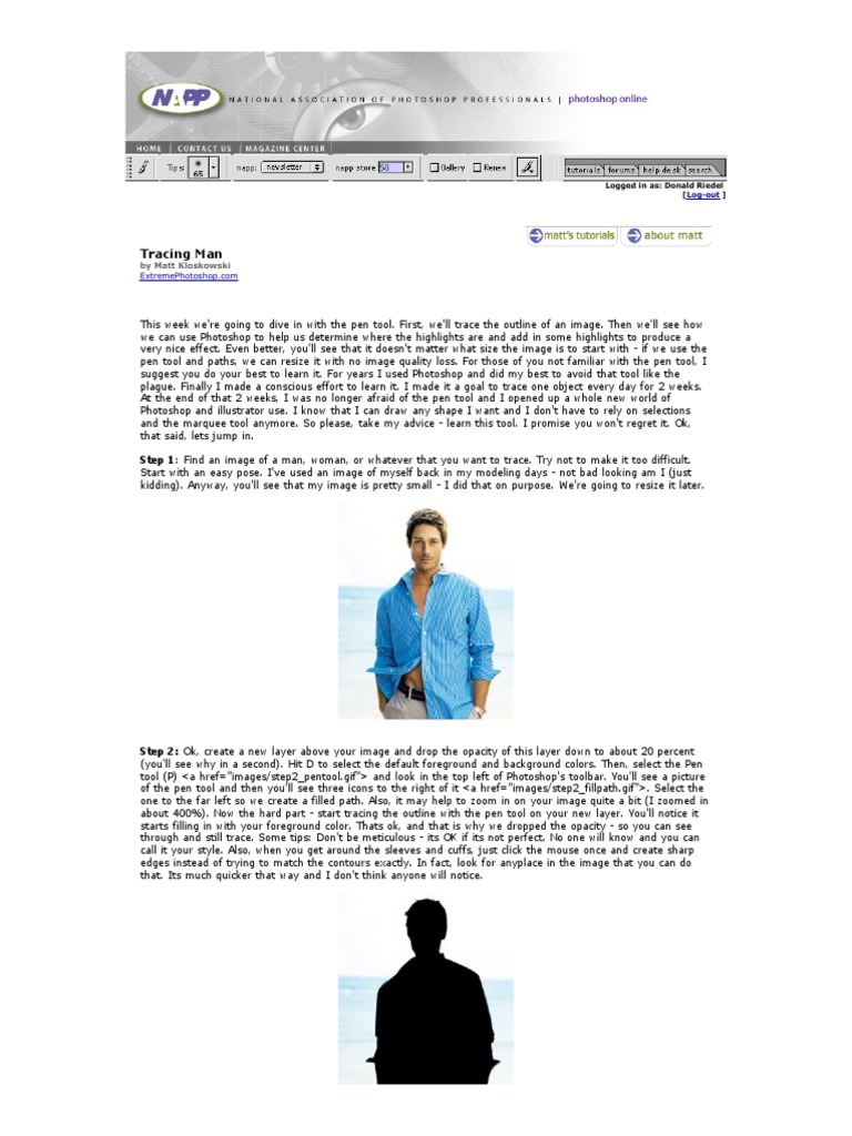 Tracing Man: by Matt Kloskowski | PDF | Adobe Photoshop | Computing And ...