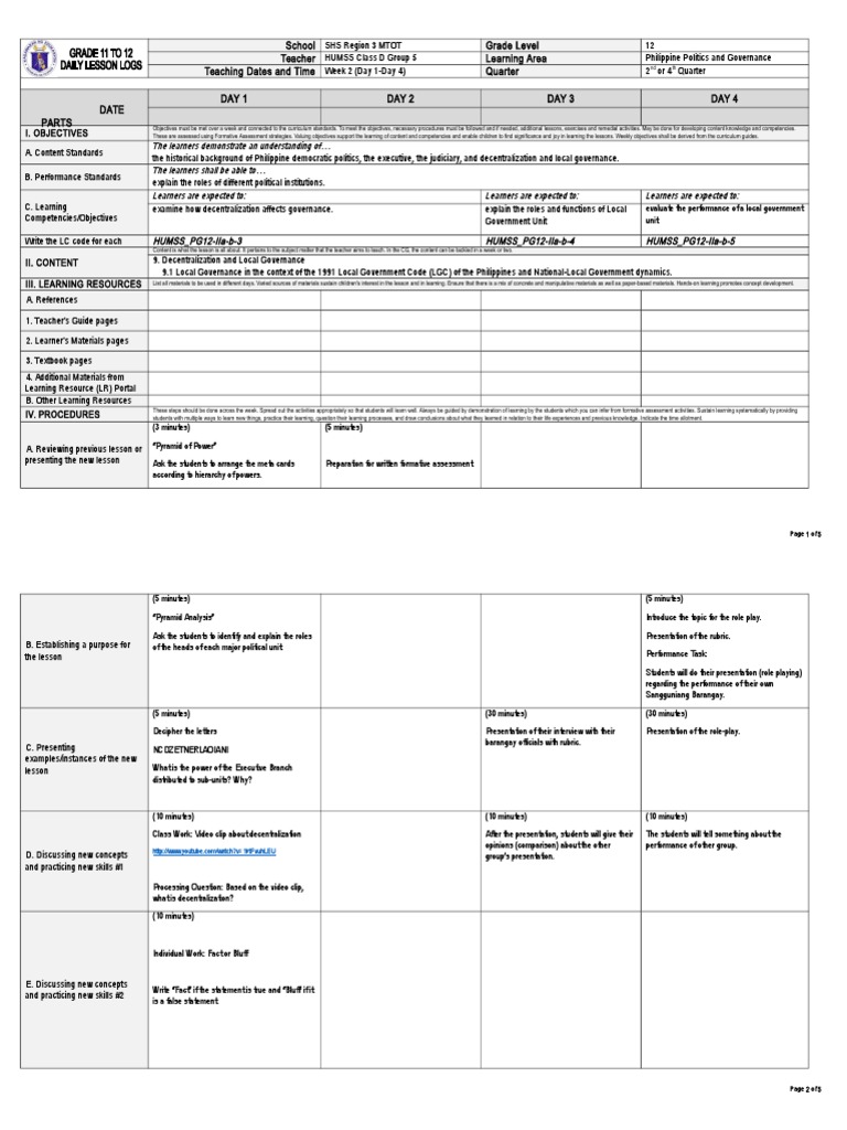 PPG Q2 Week CD - Decentralization and Local Governance | PDF ...