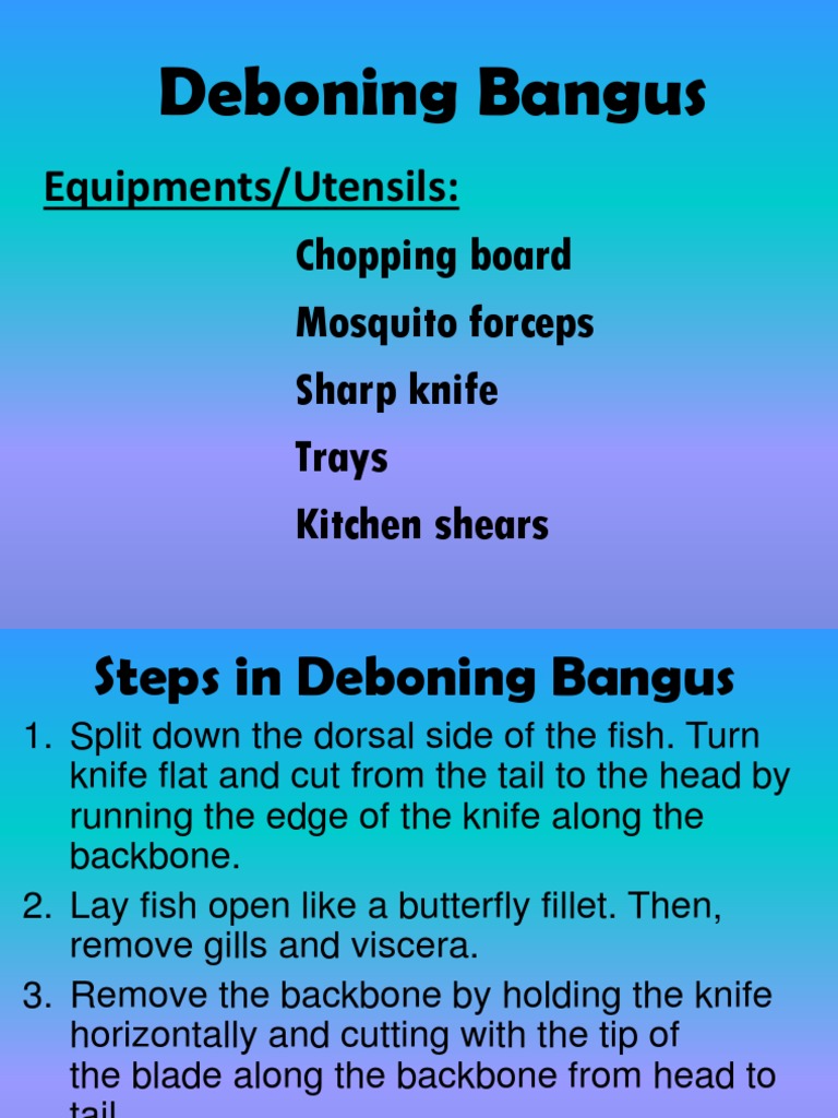 Bangus Deboning | PDF