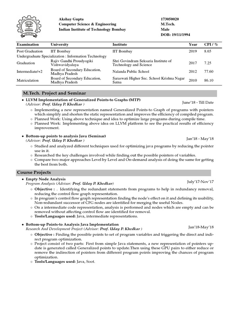 Akshay Gupta Resume | PDF | Java (Programming Language) | Control Flow