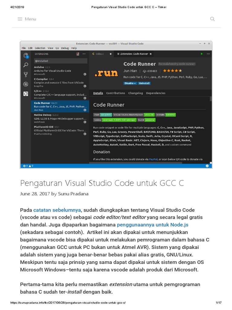 GCC Pada Visual Studio Code | PDF
