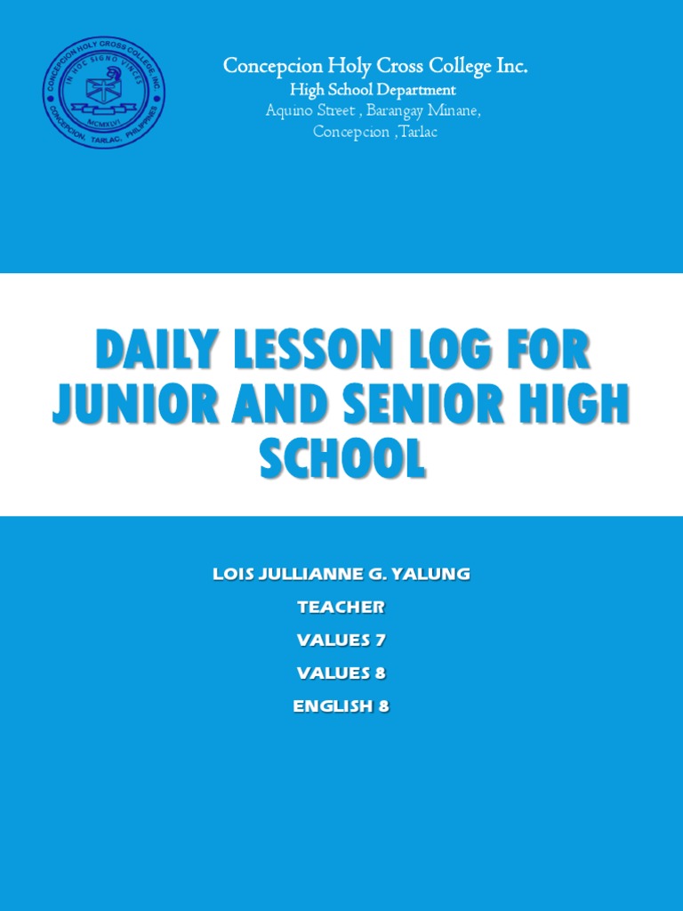 Daily Lesson Log Cover | PDF | Justification | Science