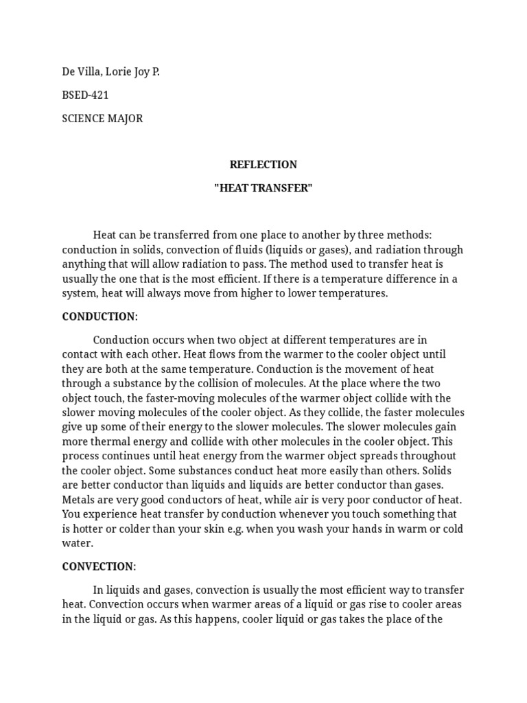 Reflection "Heat Transfer" | PDF | Heat Transfer | Electromagnetic ...