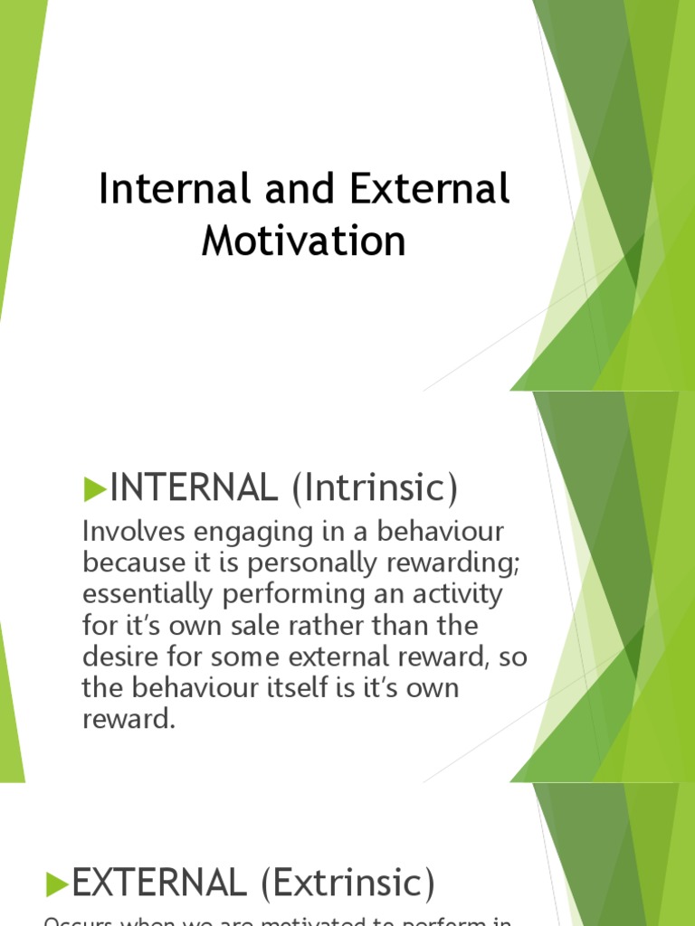 Internal and External Motivation | PDF | Self-Improvement