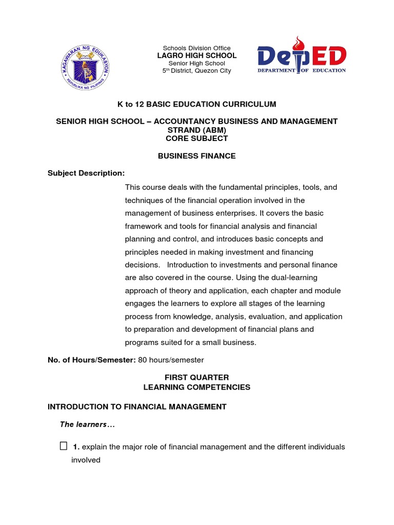 Lagro High School: Schools Division Office Senior High School 5 ...