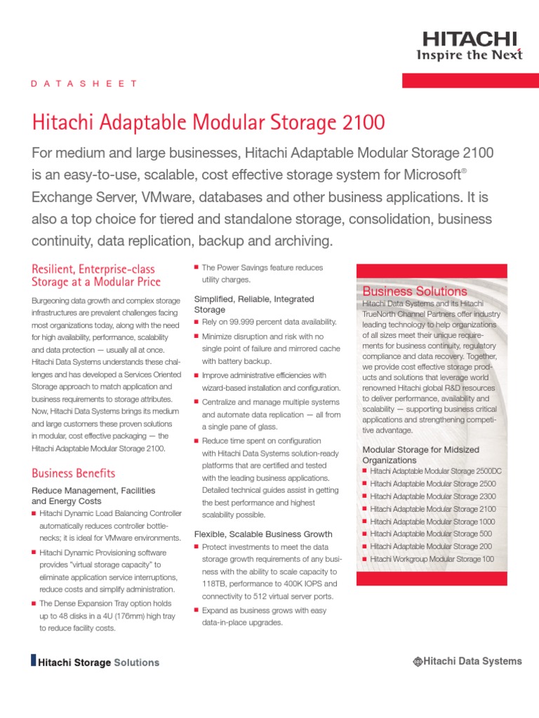 Hitachi Ams 2100 | PDF | Computer Data Storage | Information Technology ...