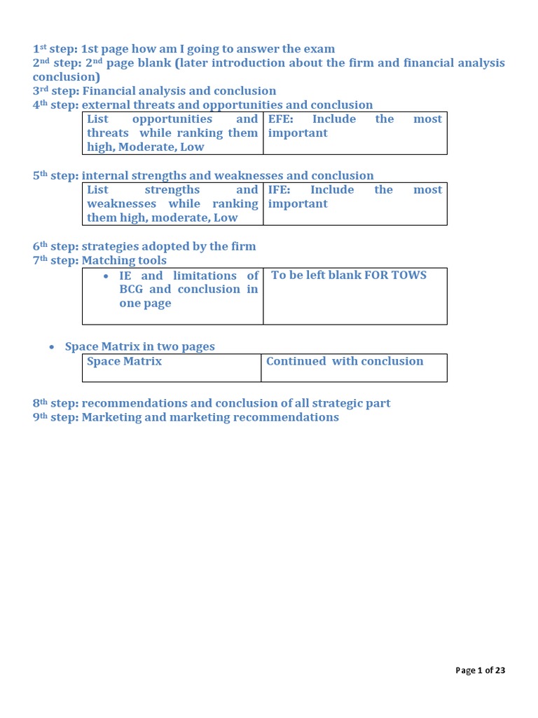 Model For Solving Comprehensive Exam | PDF | Pricing | Strategic Management
