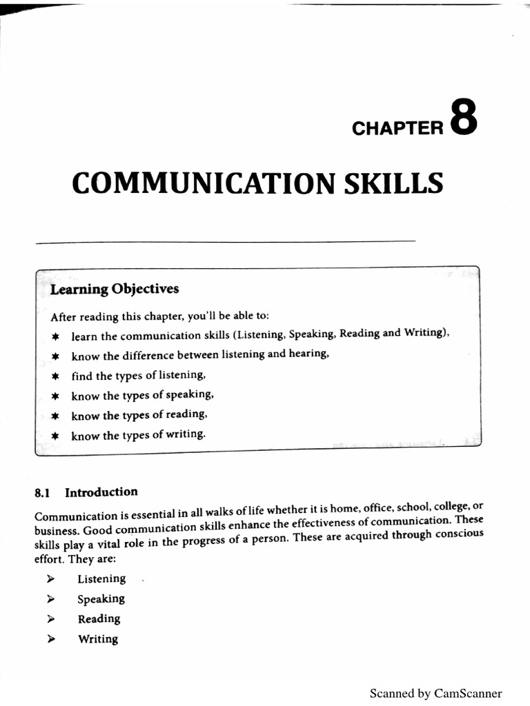 Unit 8 - Communication Skills | PDF