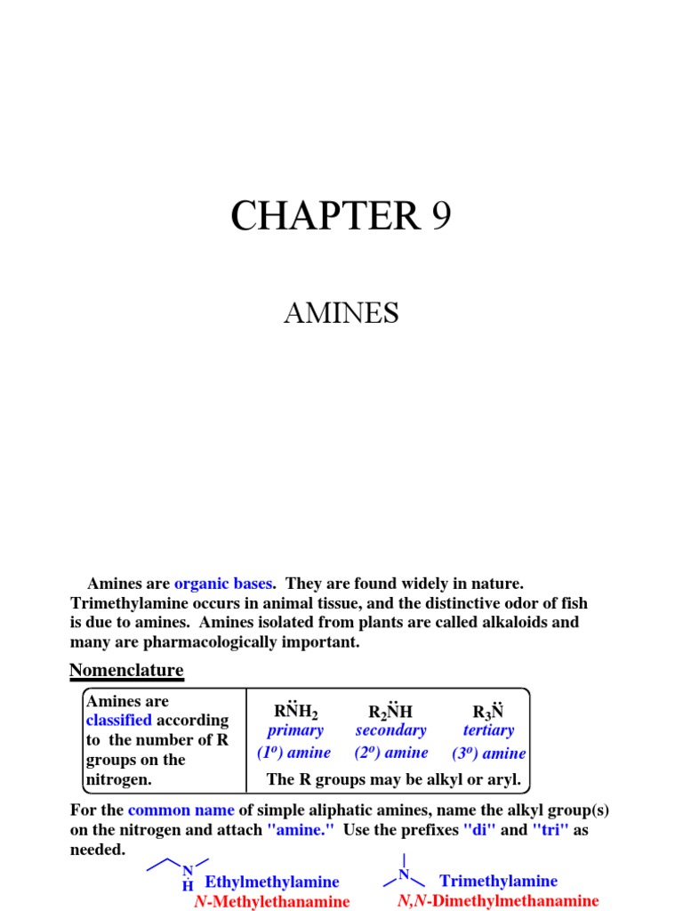 Chapter 9 Amine | PDF | Amine | Ammonium