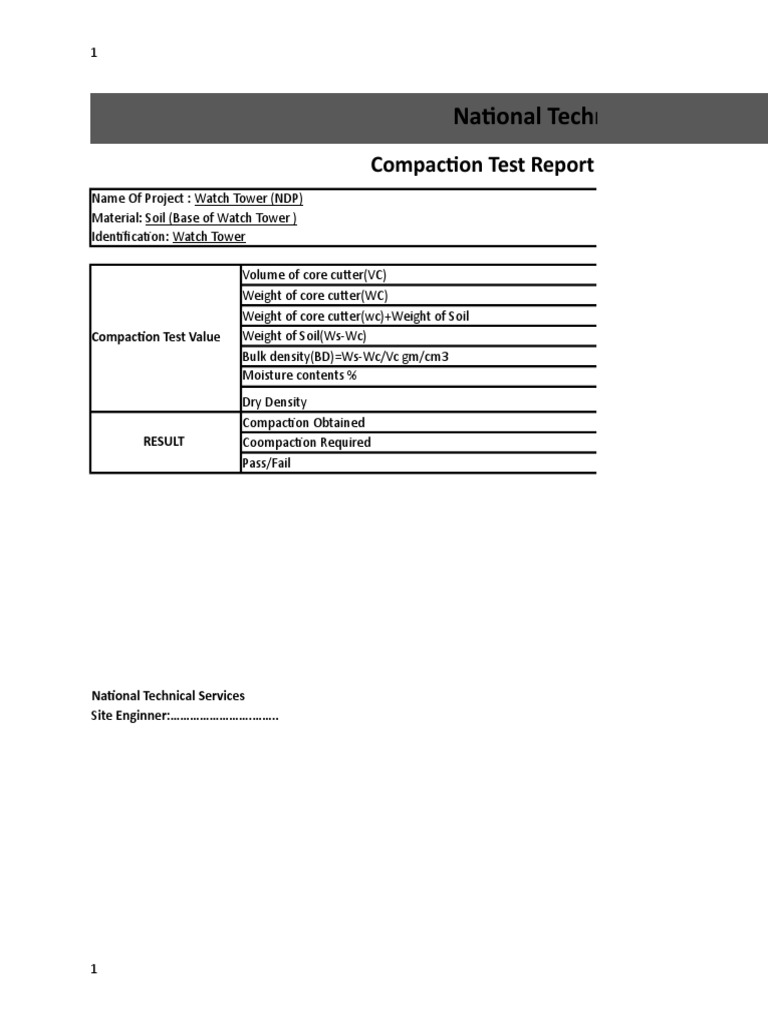 Soil Compaction Test Report | PDF