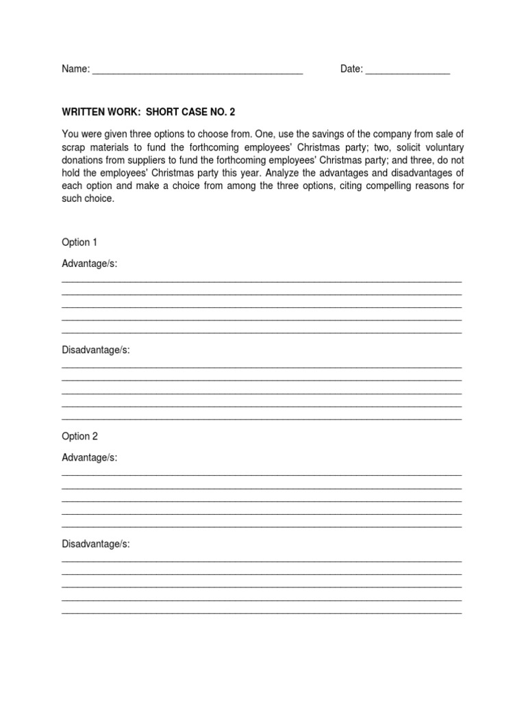 Short Case 3 | PDF | Business