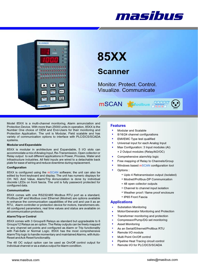Masibus 85xx | PDF | Programmable Logic Controller | Alternating Current