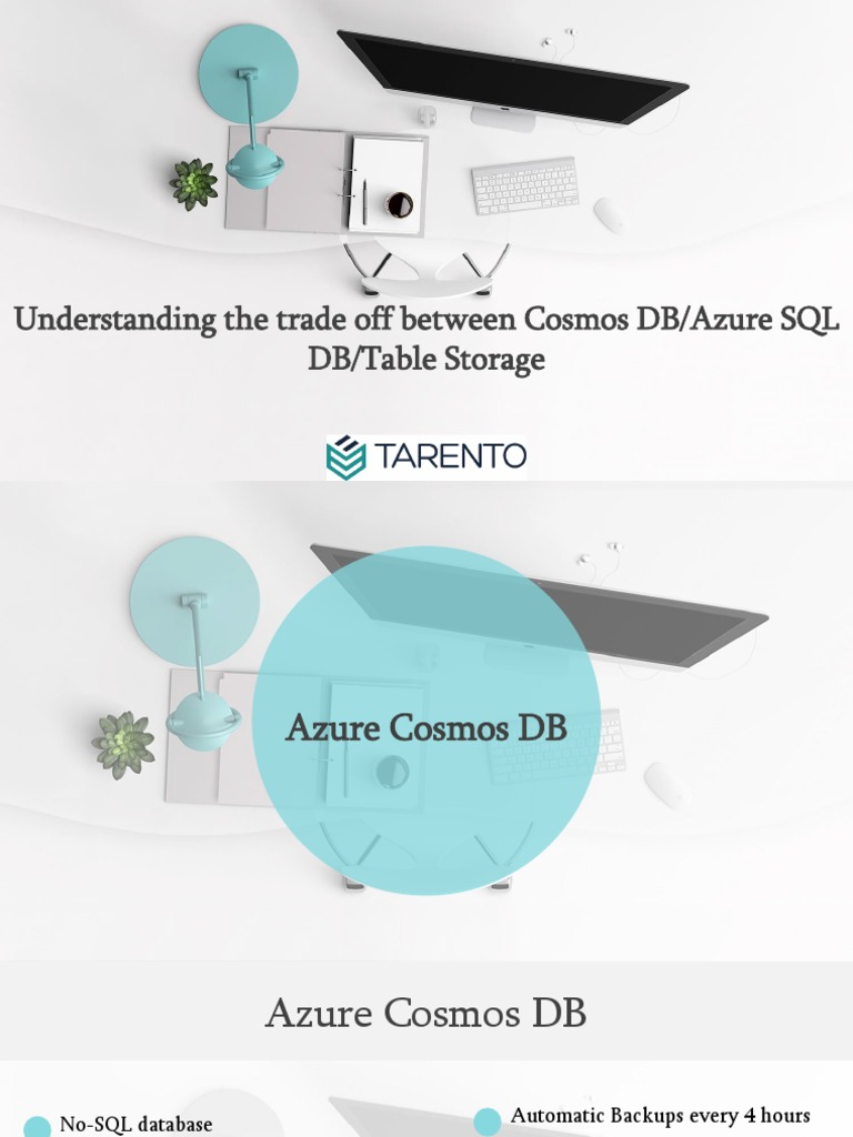 Understanding The Trade Off Between Cosmos DB/Azure SQL DB/Table ...