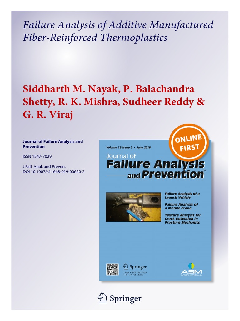 Failure Analysis AM-final PDF | PDF | Fibers | Thermoplastic