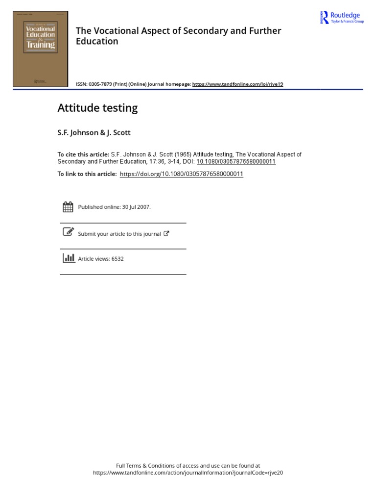 Attitude Testing | PDF | Likert Scale | Attitude (Psychology)