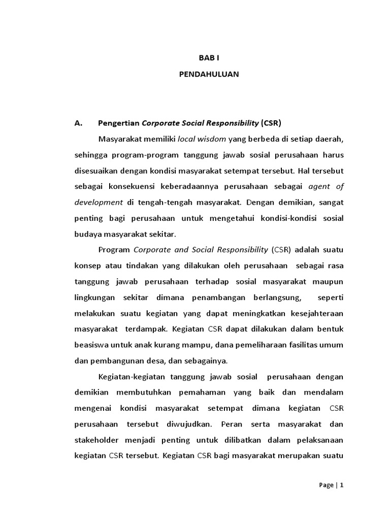 Laporan Csr Pdf Pengelolaan Keuangan Uang