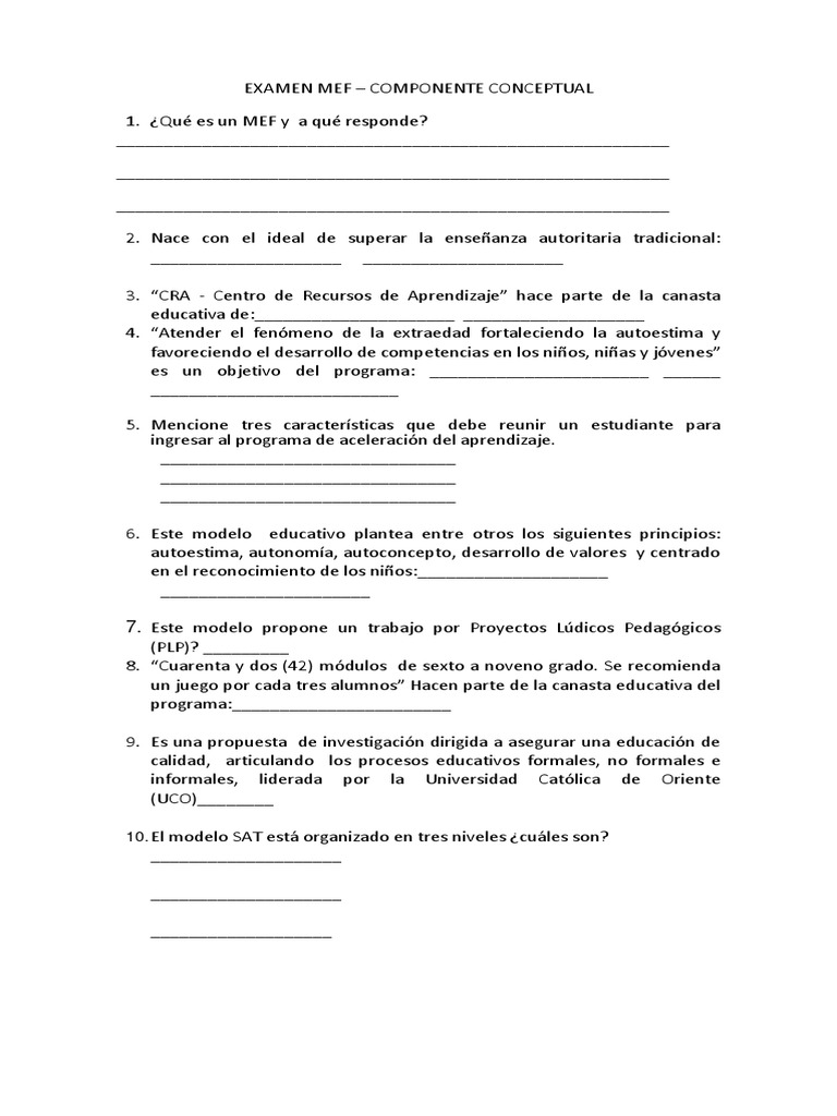 Examen Mef | PDF