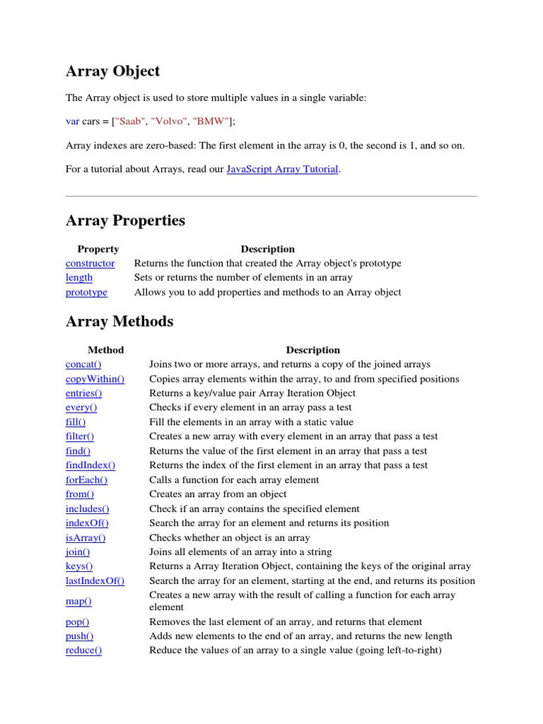 Array Object | PDF | Array Data Structure | Programming Paradigms