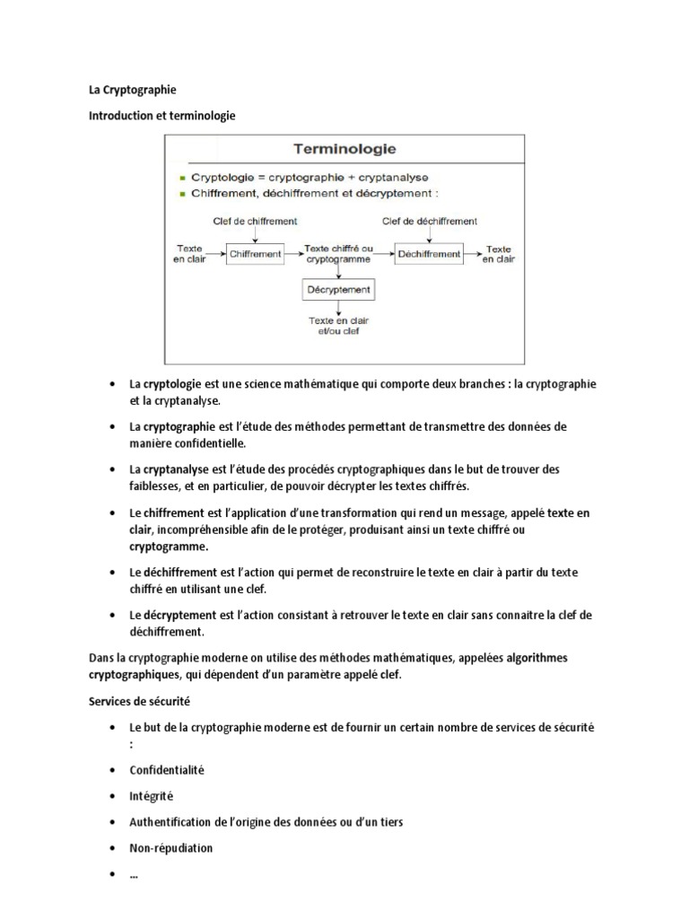 Crypto Cours | PDF | Cryptographie | Cryptanalyse