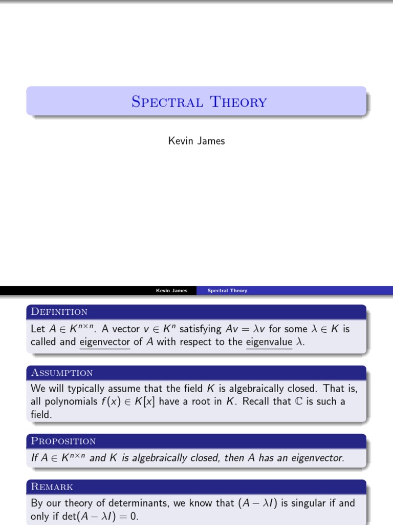 s06 Printable | PDF | Eigenvalues And Eigenvectors | Spectral Theory