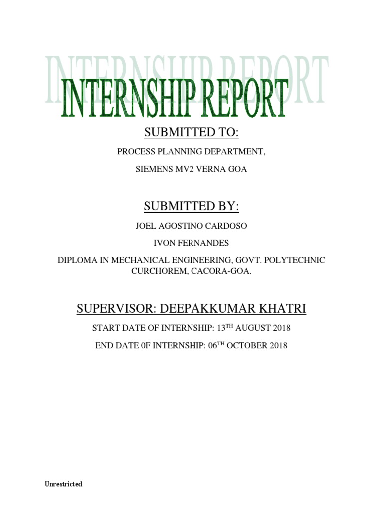 Internship Report | PDF | Nut (Hardware) | Rivet