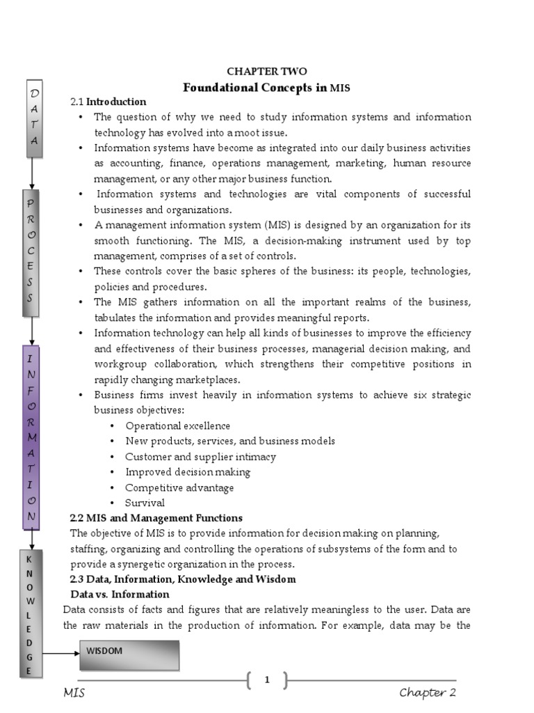 Foundational Concepts In: Chapter Two MIS | PDF | Information System | Electronic Business