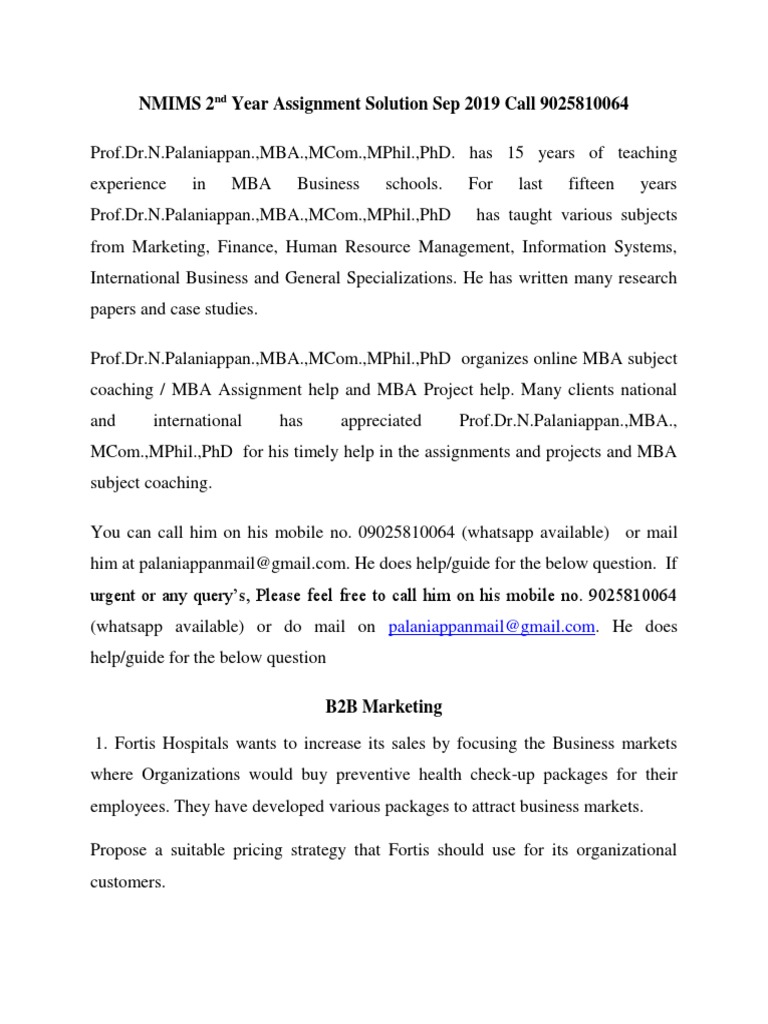 NMIMS MBA Assignment Solutions 2019 | PDF | Domino's Pizza | Retail