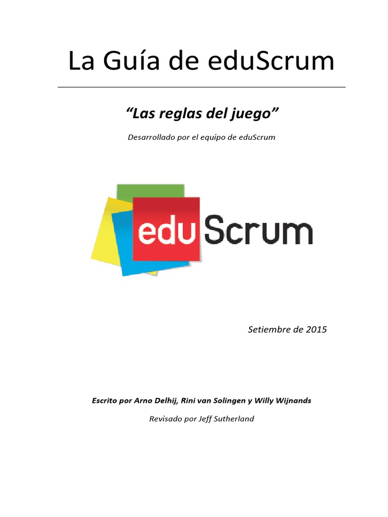 The EduScrum Guide ES Versie 1.2 | PDF | Empirismo | Aprendizaje