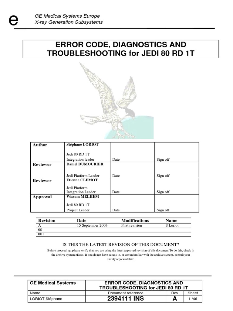 Error Code Diagnostics and Troubemshooting For JEDI 80 RD 1T | PDF ...