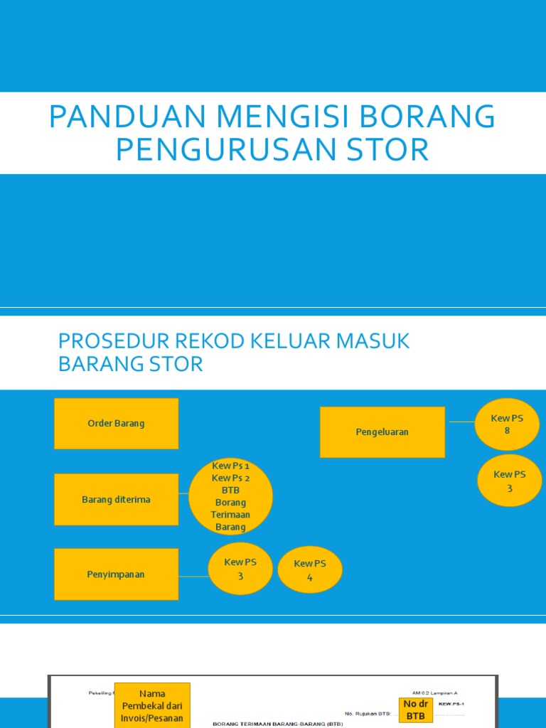 Panduan Mengisi Borang Pengurusan Stor | PDF