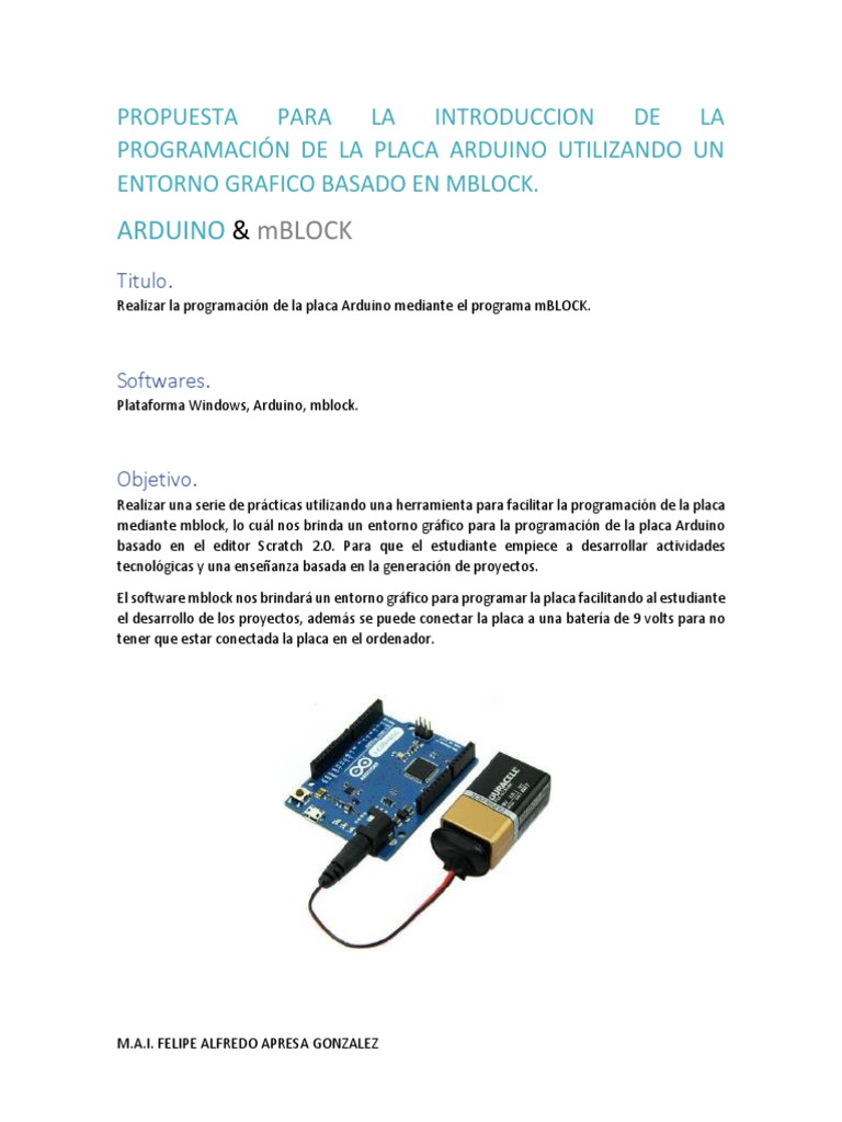 Propuesta Arduino | PDF | Arduino | Diodo emisor de luz
